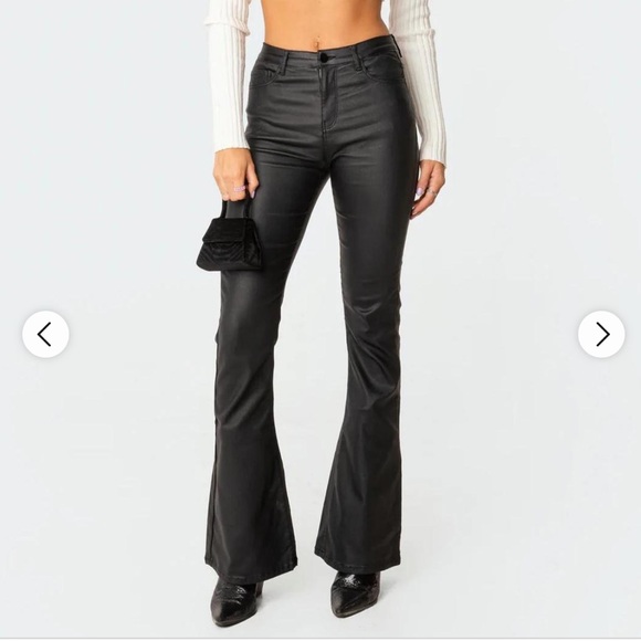 Edikted | Pants & Jumpsuits | Edikted Flair Leather Pants | Poshmark
